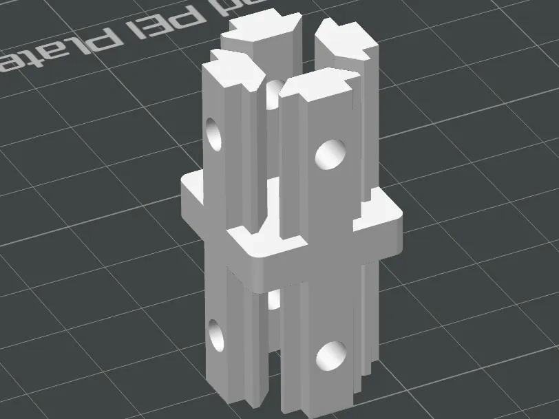 2020 Aluminum Extrusion Straight Connector by JerryC MakerWorld ...