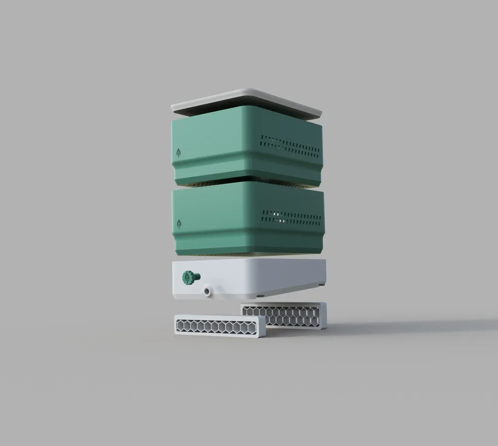 Small fully-printable modular Vermicomposter by Richard Pospisil ...