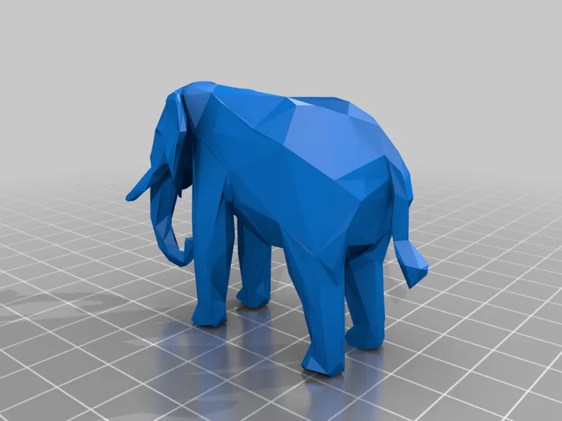LOW POLY ELEPHANT - Free 3D Print Model - MakerWorld