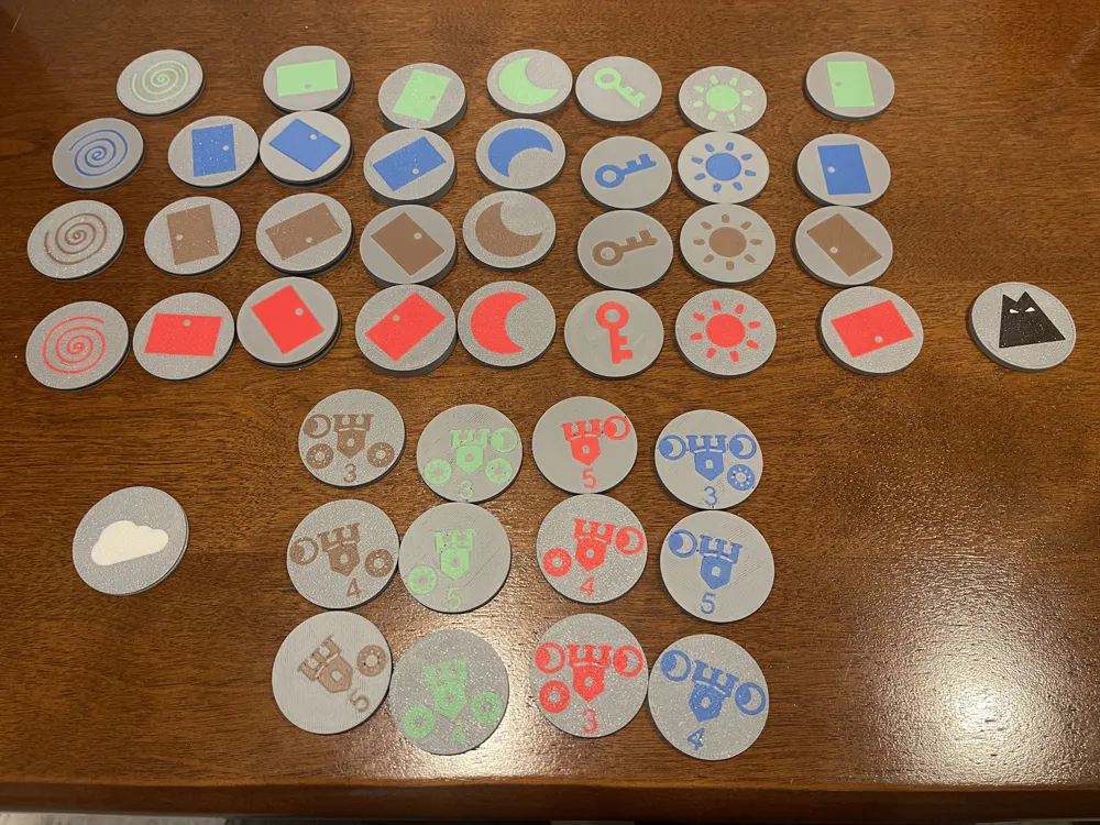 Onirim Card Game- Tokens Remixed by Fletch - MakerWorld