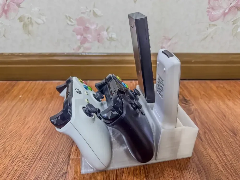 Remote and Xbox Controller Holder (V2) by SKDAY - MakerWorld