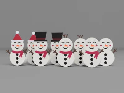 Rocking Snowmen by Jakub Lattenberg MakerWorld: Download Free 3D Models