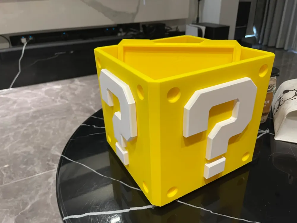 Mario Question Mark Block Storage Box by user_2878570299 - MakerWorld