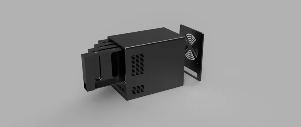 ZhongBai N100 Pro II Dual-Port Host Computer Modified Four-Bay NAS Chassis by MATAO - MakerWorld