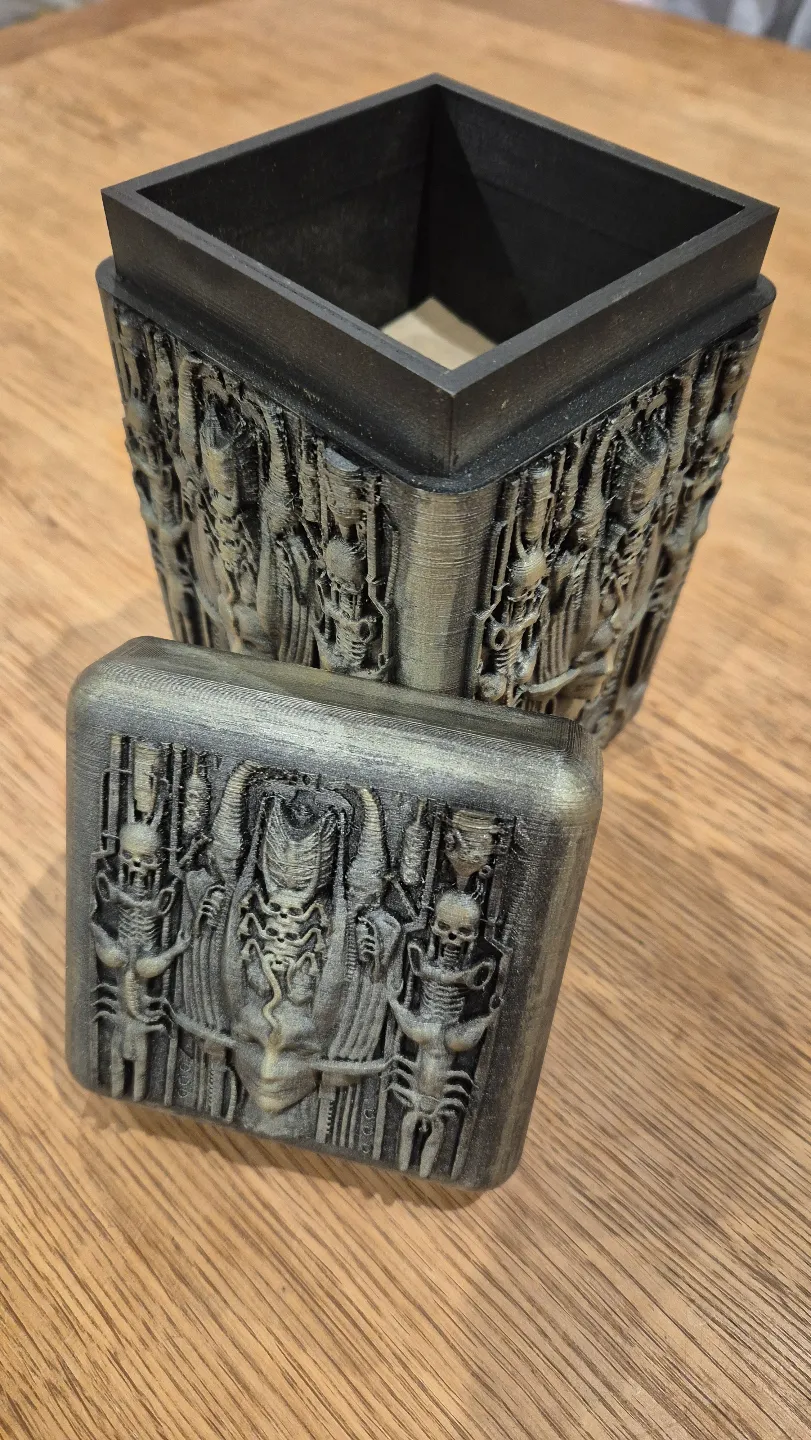 H R Giger box with lid Remixed by DarxKull MakerWorld: Download Free 3D ...