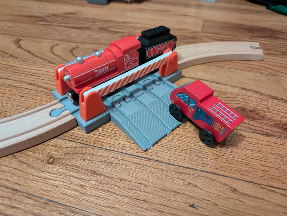 Railroad Crossing - Brio Compatible - Free 3D Print Model - MakerWorld