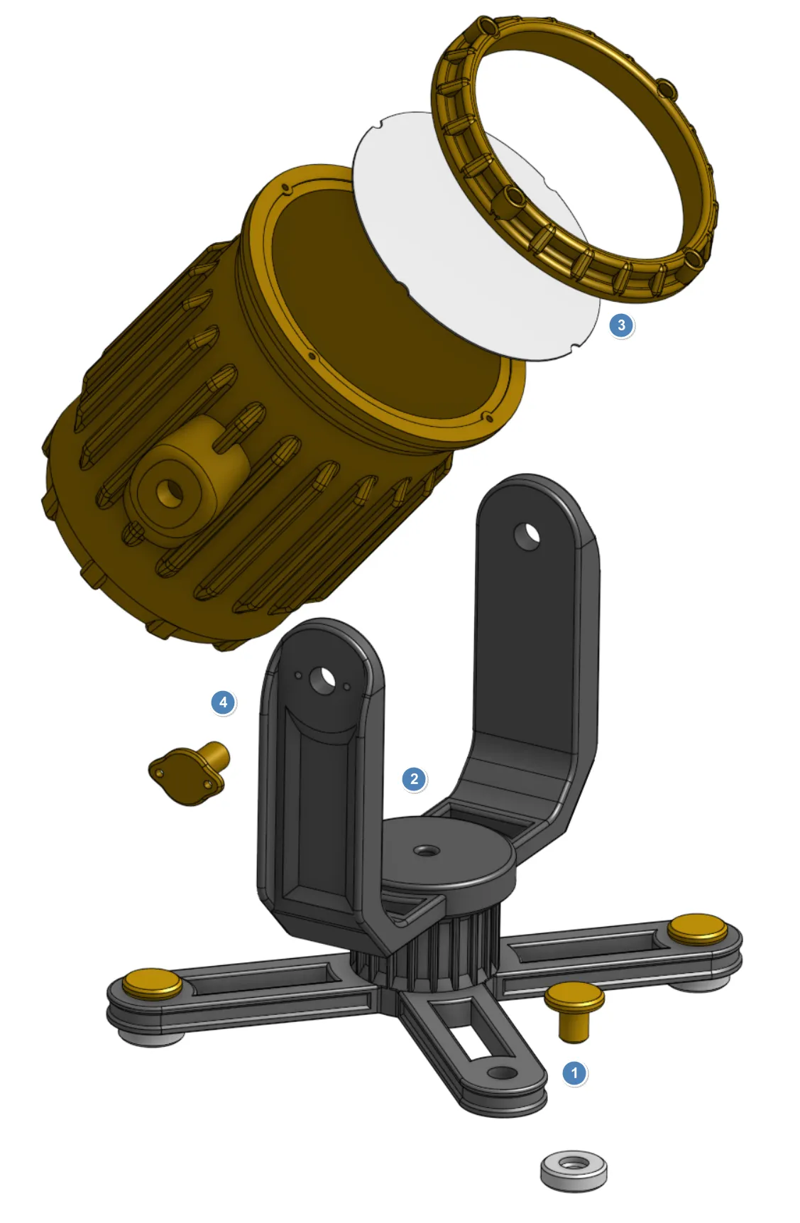 Airfield Searchlight - Industrial Lamp - Kit 001 - Free 3D Print Model ...
