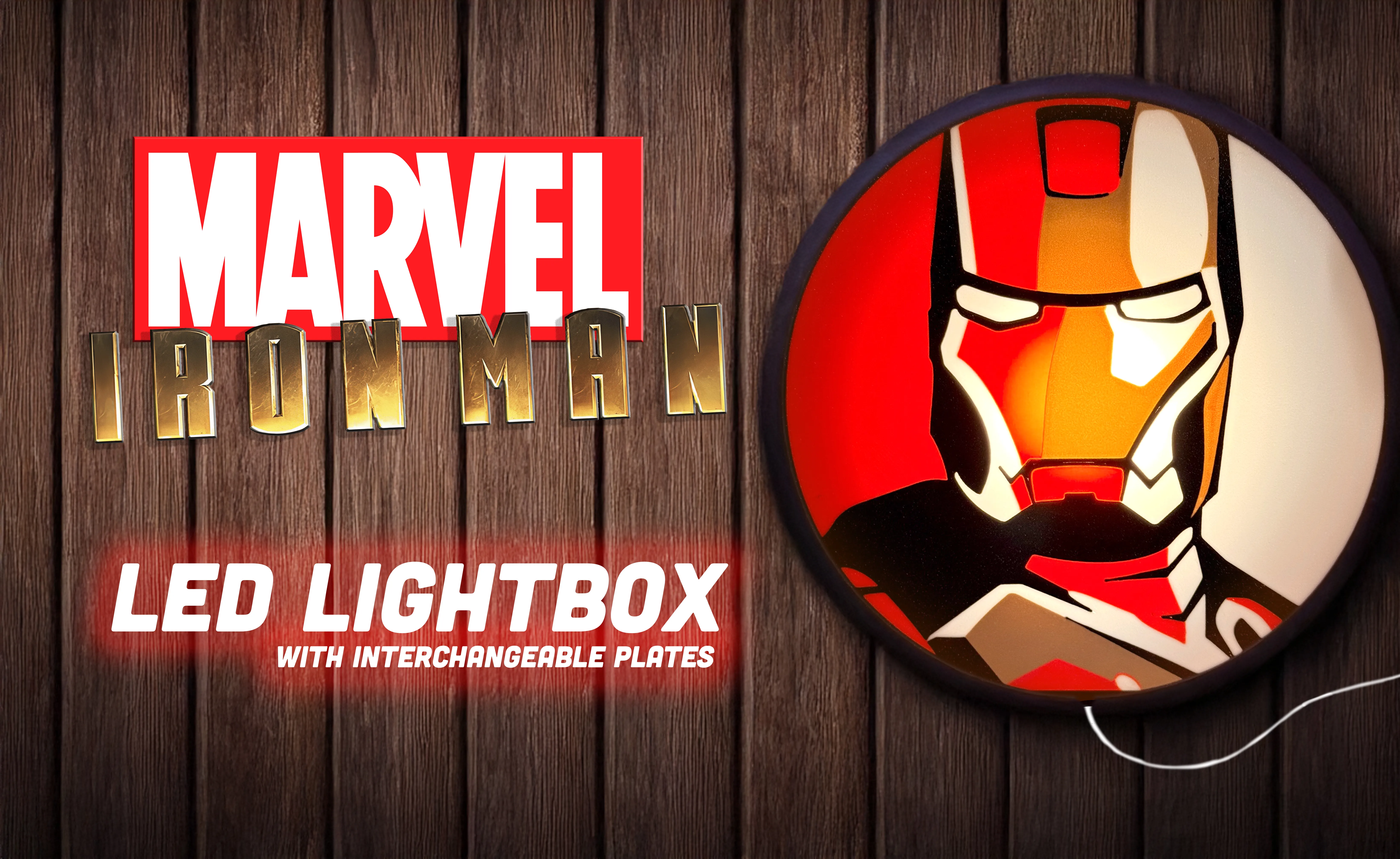 Iron Man - Mecha Marvel - Bambu Light box wall art - Free 3D Print ...