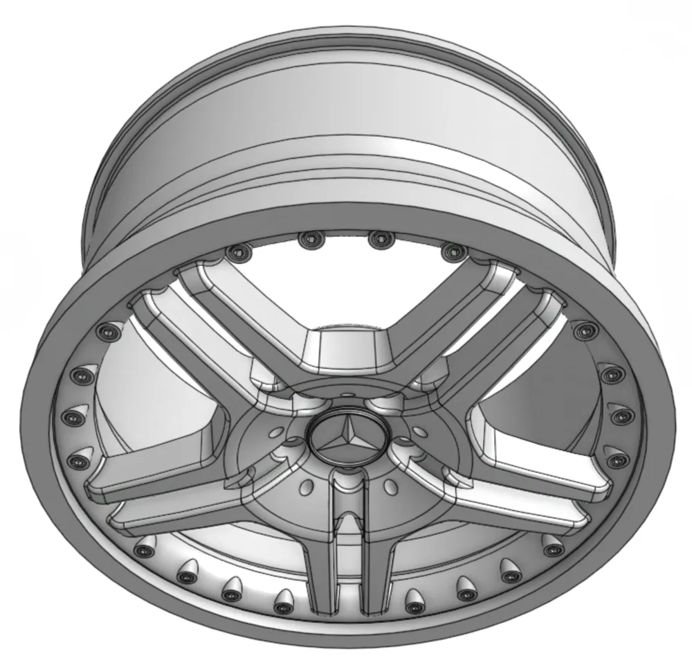 Old style Mercedes AMG rims - Free 3D Print Model - MakerWorld