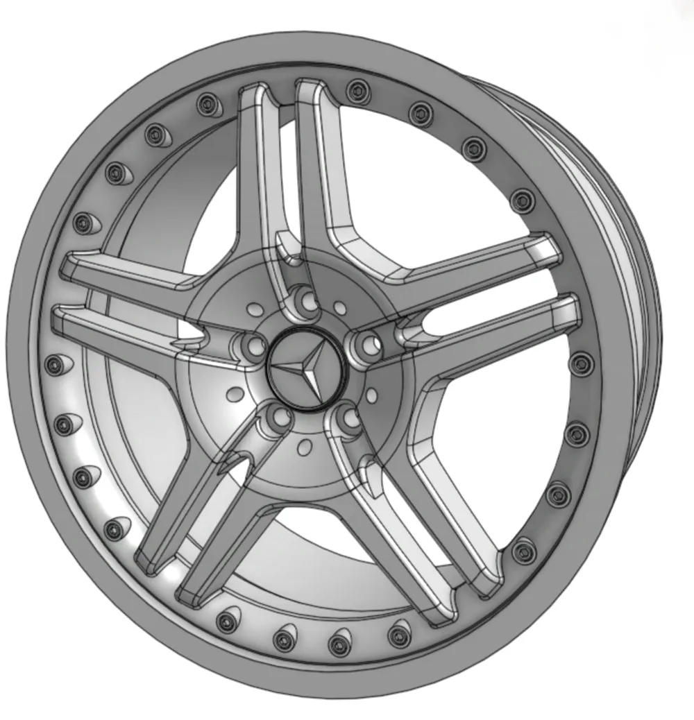 Old style Mercedes AMG rims - Free 3D Print Model - MakerWorld