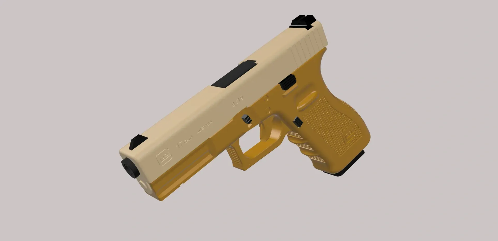 Glock 17 Gen4 Pistol Toy Model (.stp Source File Included) - Free 3D ...