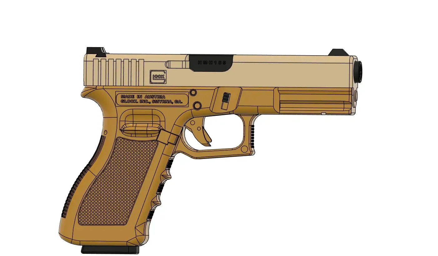 Glock 17 Gen4 Pistol Toy Model (.stp Source File Included) - Free 3D ...
