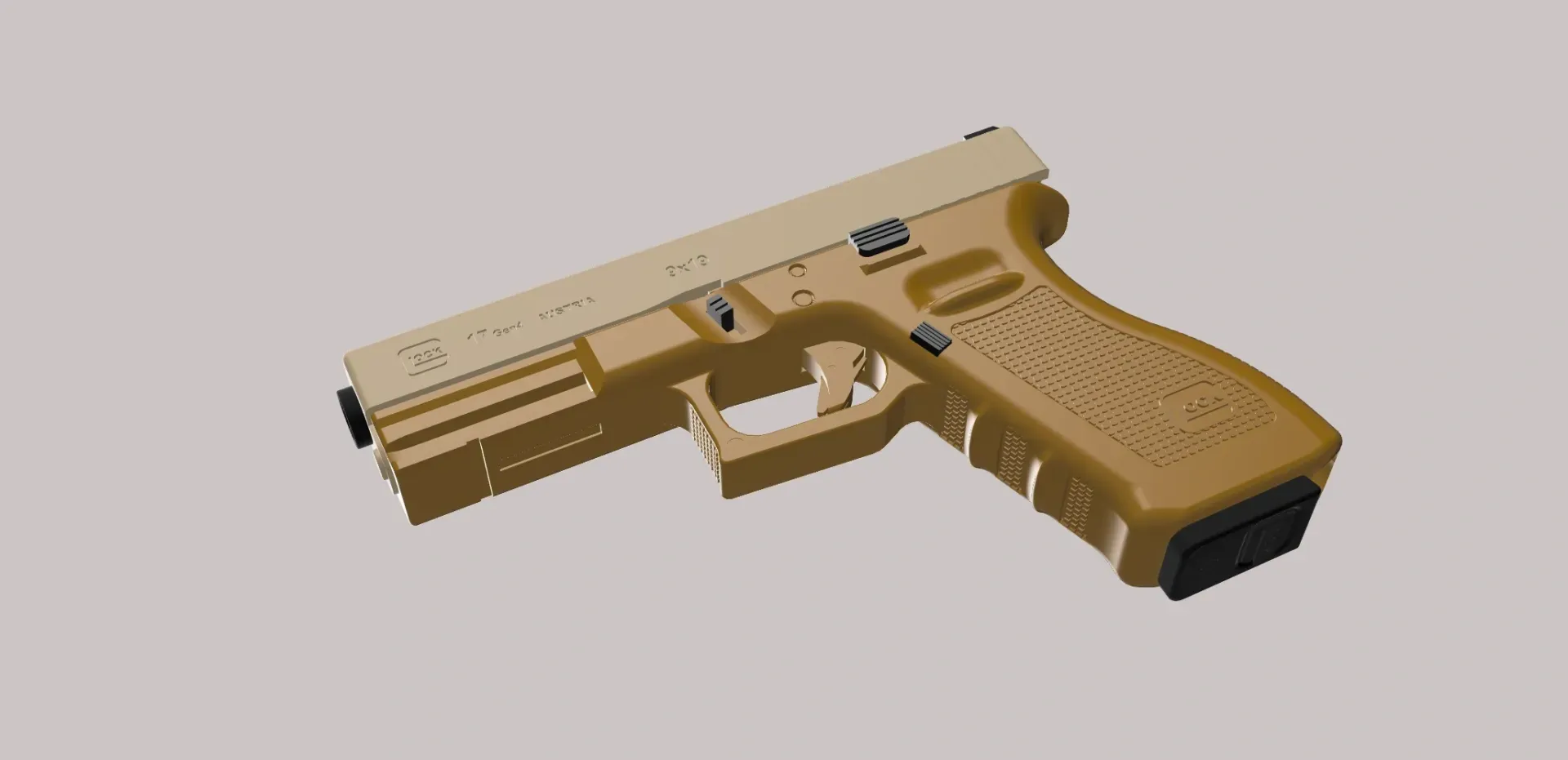 Glock 17 Gen4 Pistol Toy Model (.stp Source File Included) - Free 3D ...
