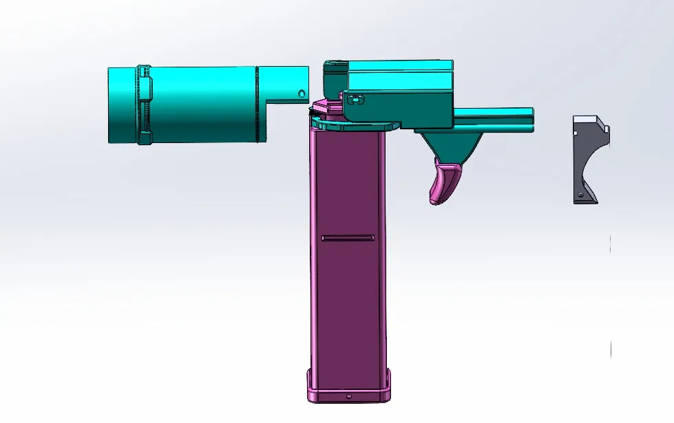 TEC-9 mini disc shooter by QYM 3D 脑洞造物秦一鸣 MakerWorld: Download Free 3D ...