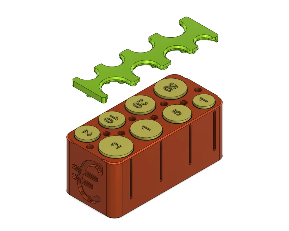 Distributeur de pièces d'euro par dantech MakerWorld : Téléchargez des Modèles 3D Gratuits