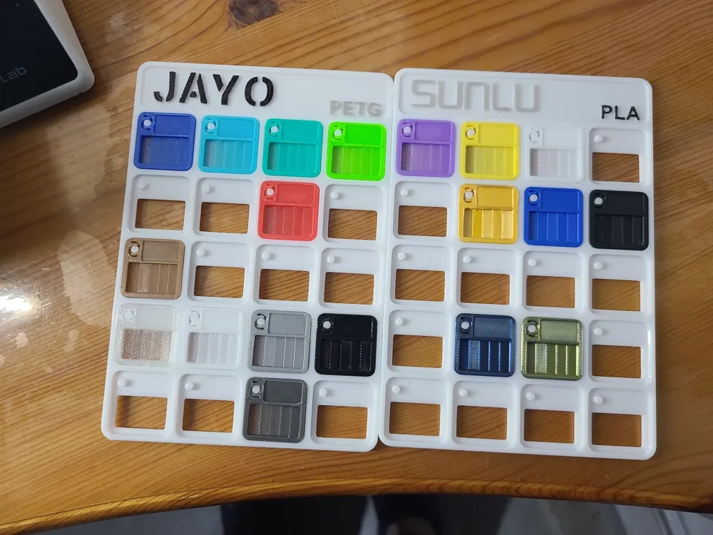 Translucent Swatch Display Board Filament Swatch Display Board by ...