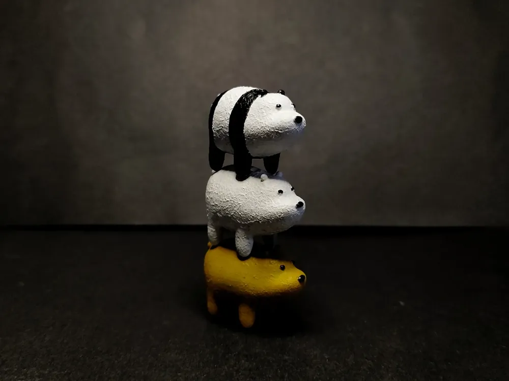 Three Silly Bears Stacking Fun【Multi-color Print Files】 by 黑日 - MakerWorld