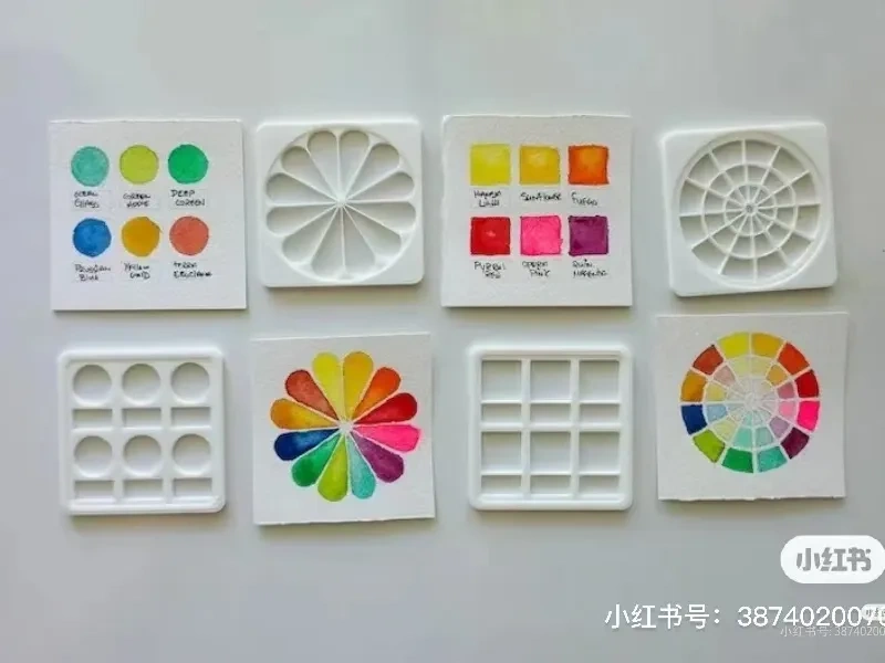 Watercolor paint rack (4 styles) by user_1703388780 - MakerWorld