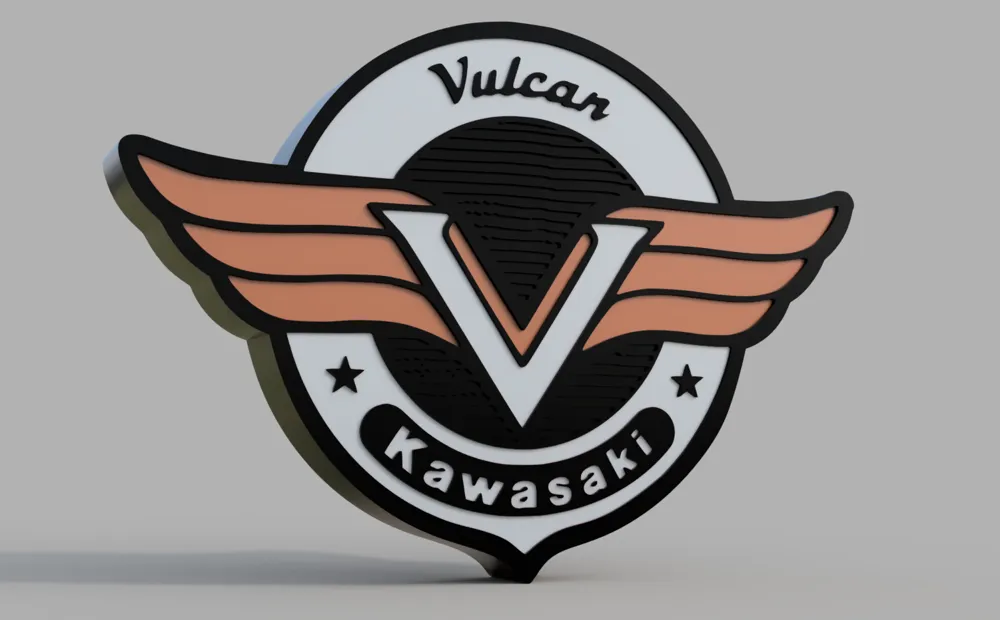 Kawasaki Vulcan Logo Lightbox & Wall Decor by Nagy Erwyn - MakerWorld