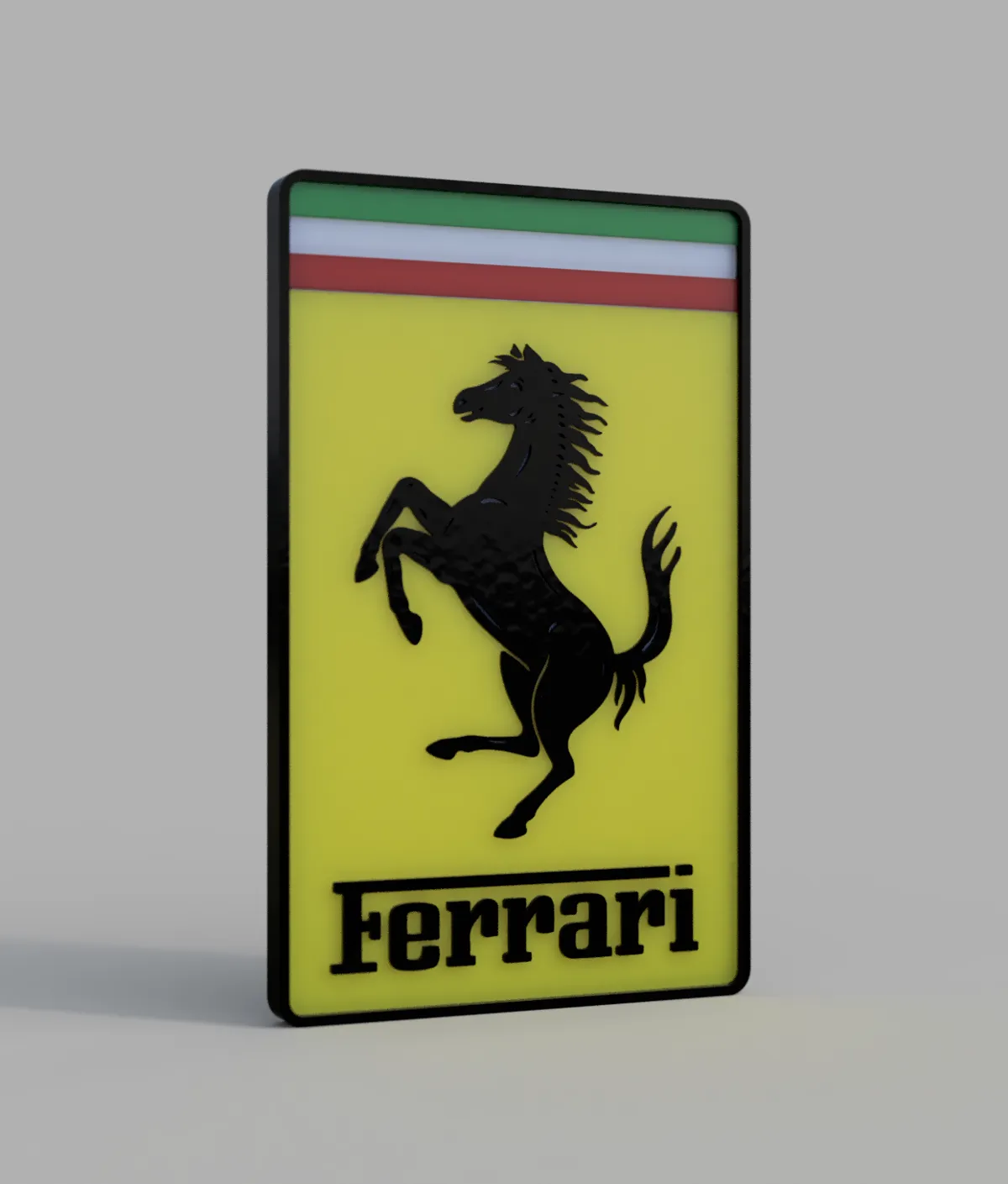 Ferrari Logo Lightbox & Wall Decor - Free 3D Print Model - MakerWorld