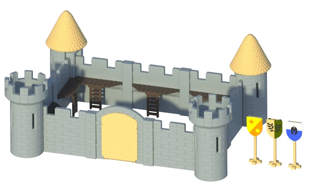 Medieval castle , Modular toy by GINMA - MakerWorld