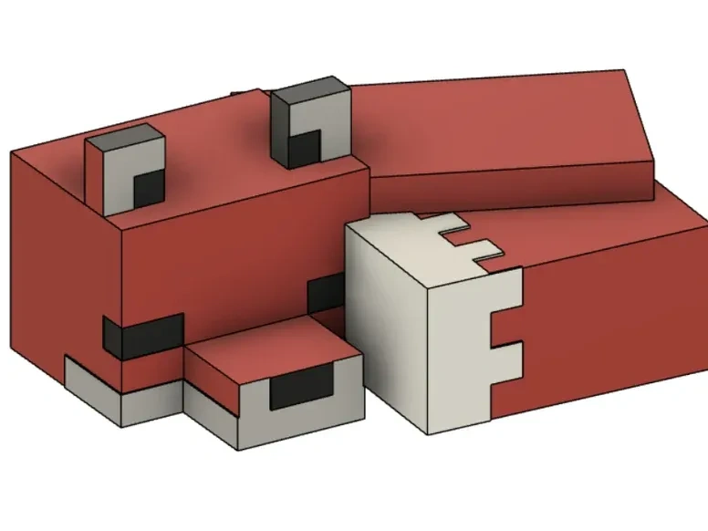 Minecraft Fox by 二宽 - MakerWorld