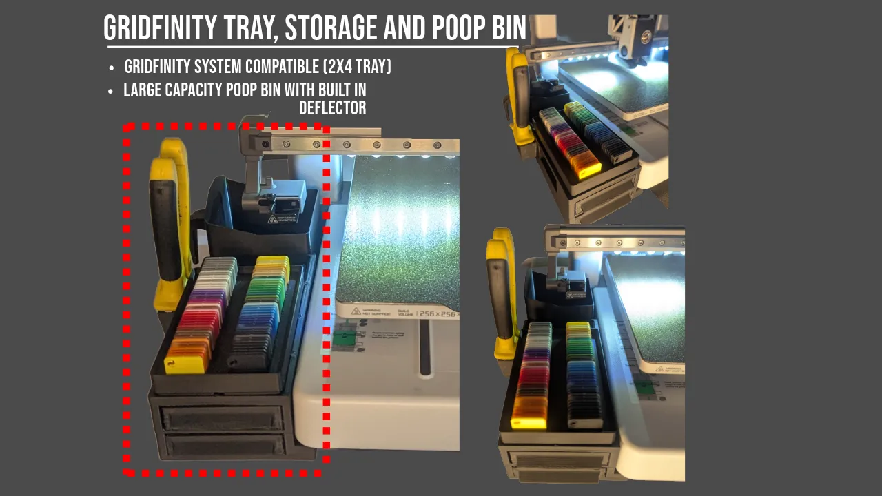 A1 Display Cover, Tool Storage and Gridfinity Tray by ...