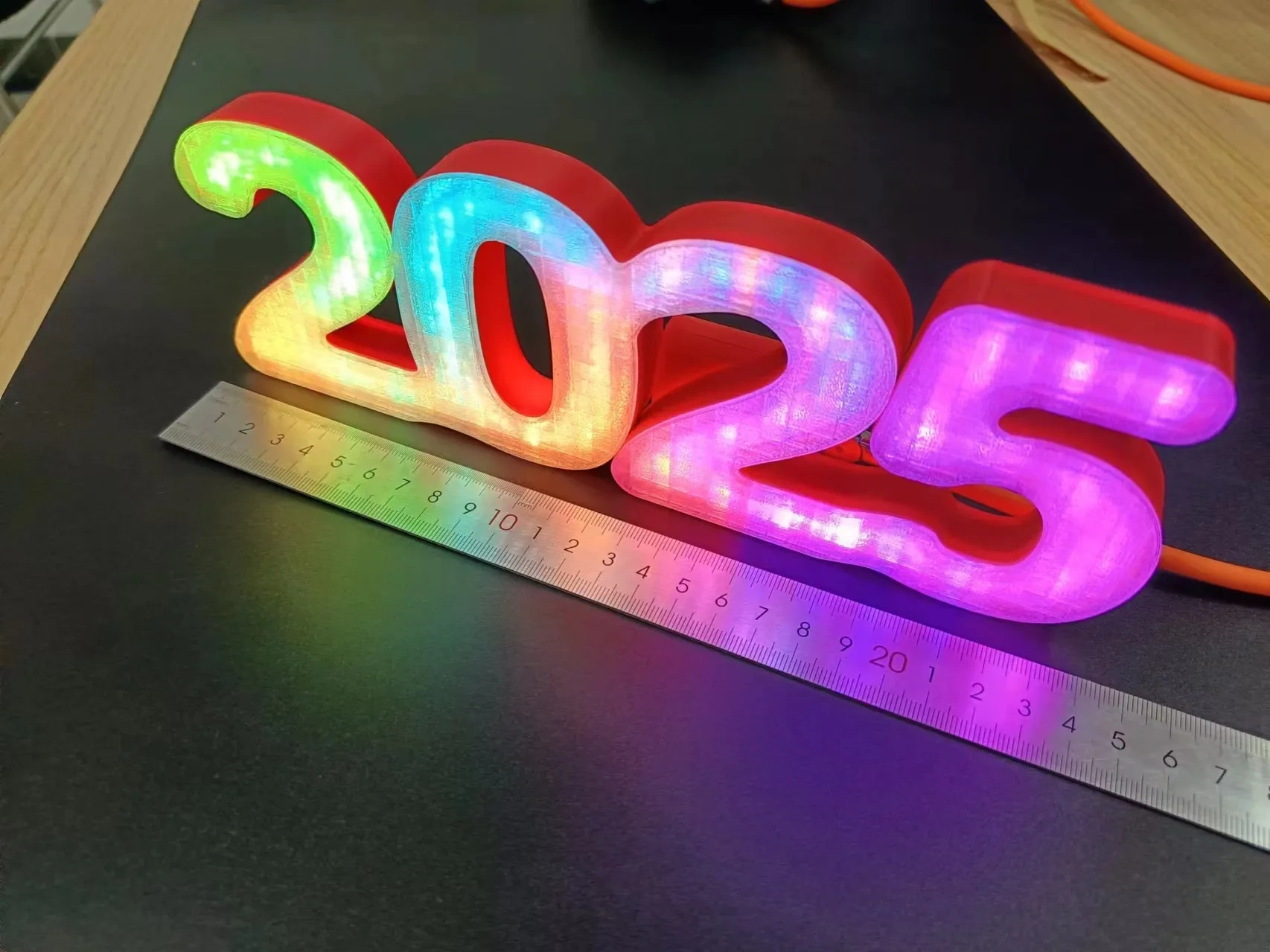 2025 New Year Illuminated Sign, LED Strip Lights Attachable by ...