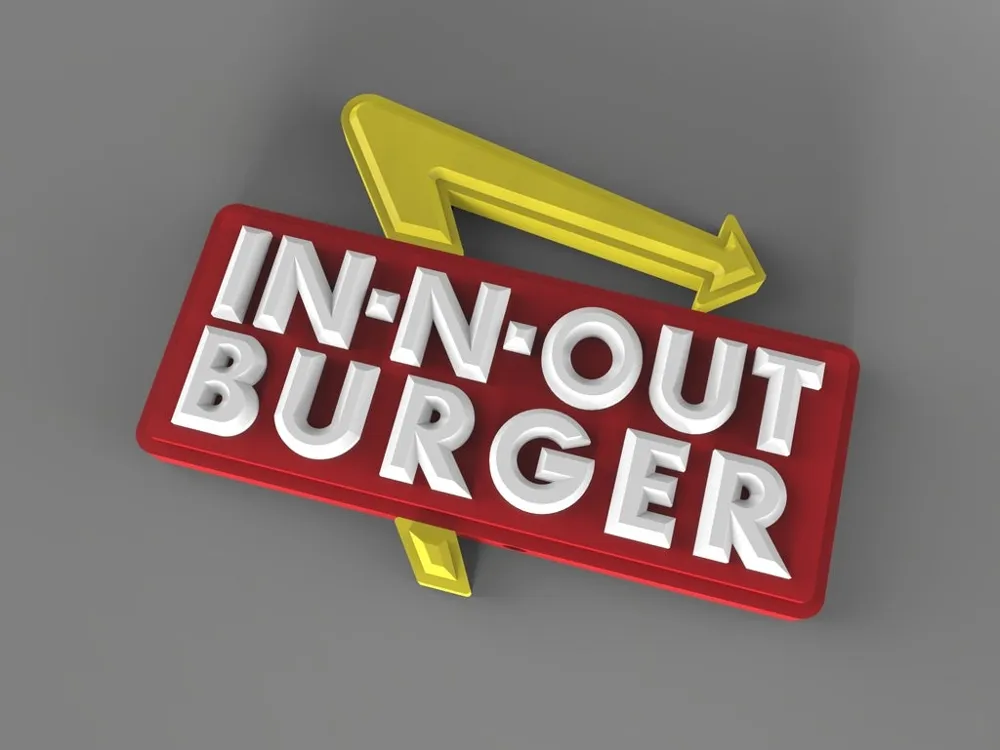 Miniature In-N-Out Sign by TheNewHobbyist - MakerWorld