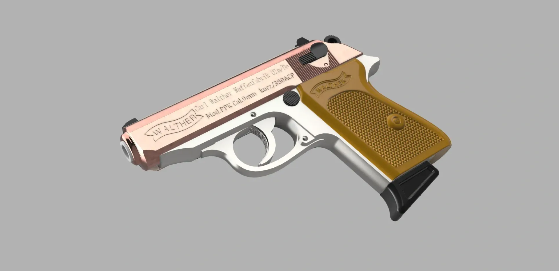 007's Favorite Walther PPK Toy Gun Model - Free 3D Print Model - MakerWorld