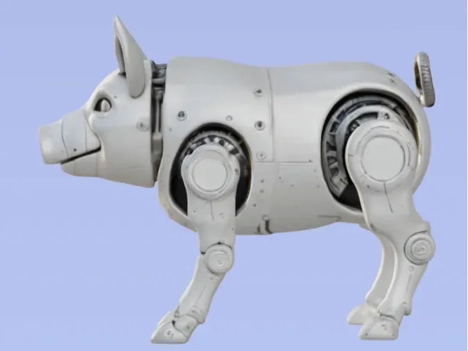 Mech Pig—A Powerful Ally in the Future World - Free 3D Print Model ...
