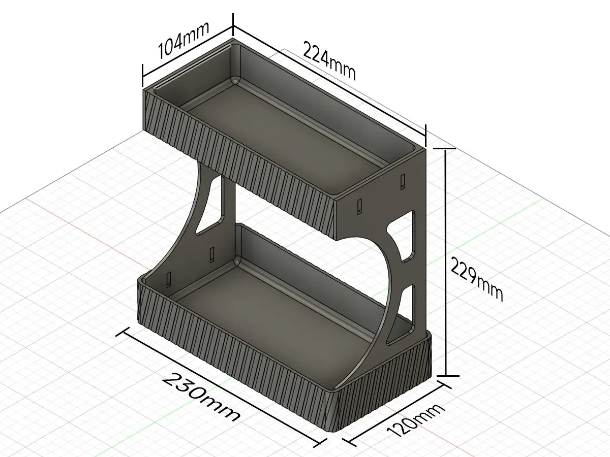 Double-Layer Storage Rack by Fun3D Print MakerWorld: Download Free 3D ...