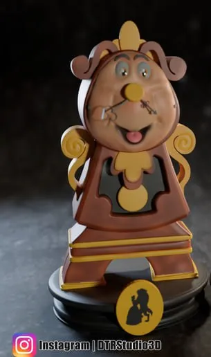 Cogsworth from "Beauty and the Beast" by Happy Printing MakerWorld ...