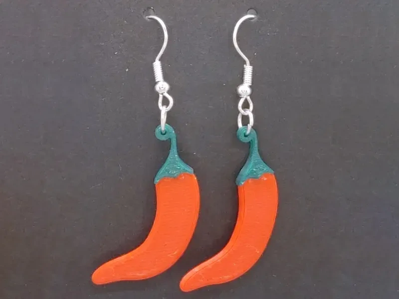 Chili Pepper Earrings by 梧桐 - MakerWorld
