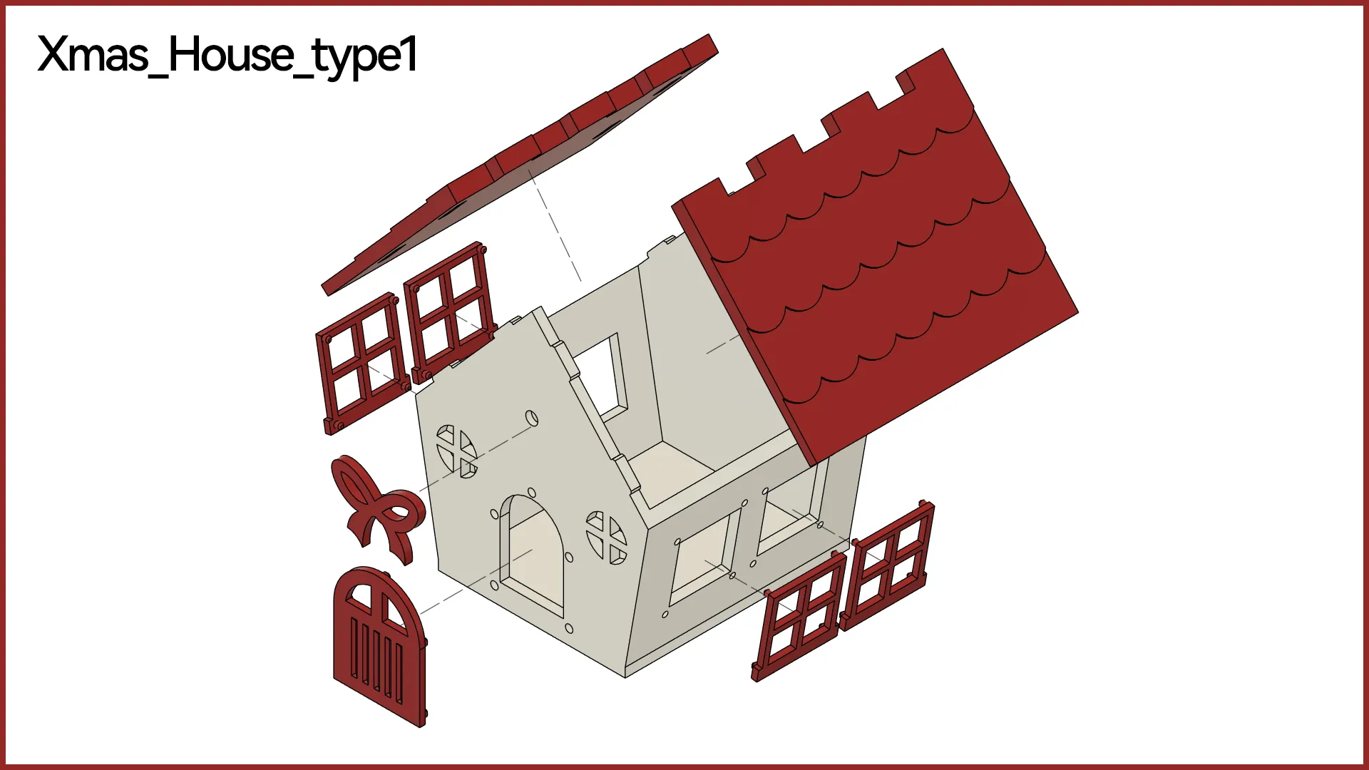 DIY Christmas House Model Kit - Free 3D Print Model - MakerWorld