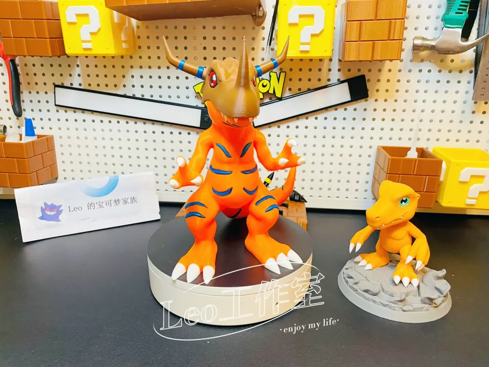 25cm Digimon Greymon (Multi-Color Assembly) by 手残的Leo - MakerWorld