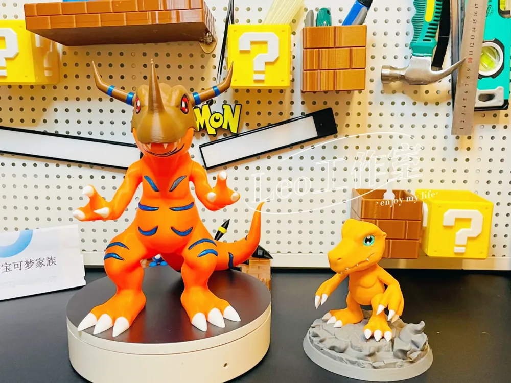 25cm Digimon Greymon (Multi-Color Assembly) by 手残的Leo - MakerWorld