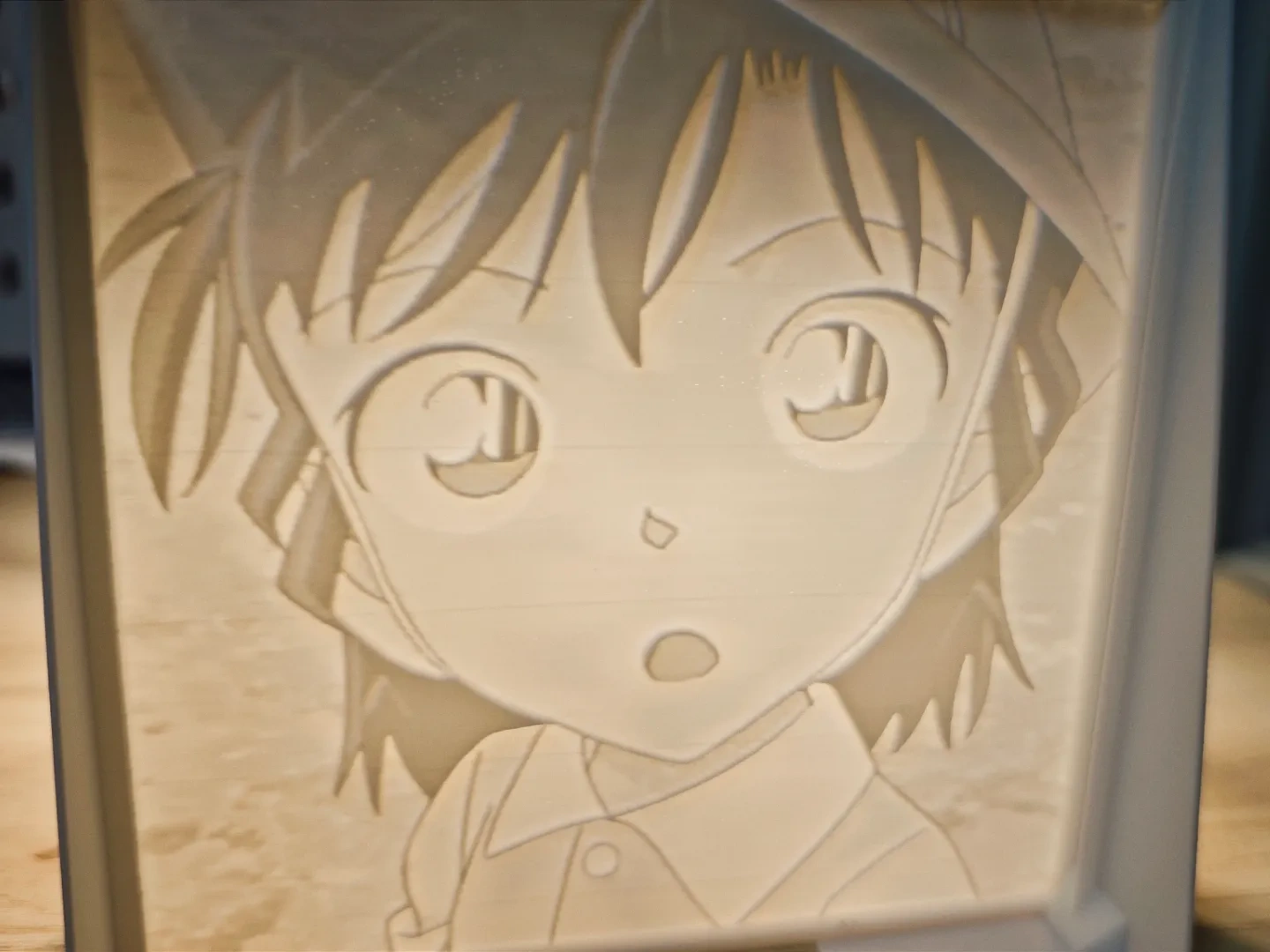 Monochrome Lithophane of Young Ran Mouri by AtamiSquare - MakerWorld
