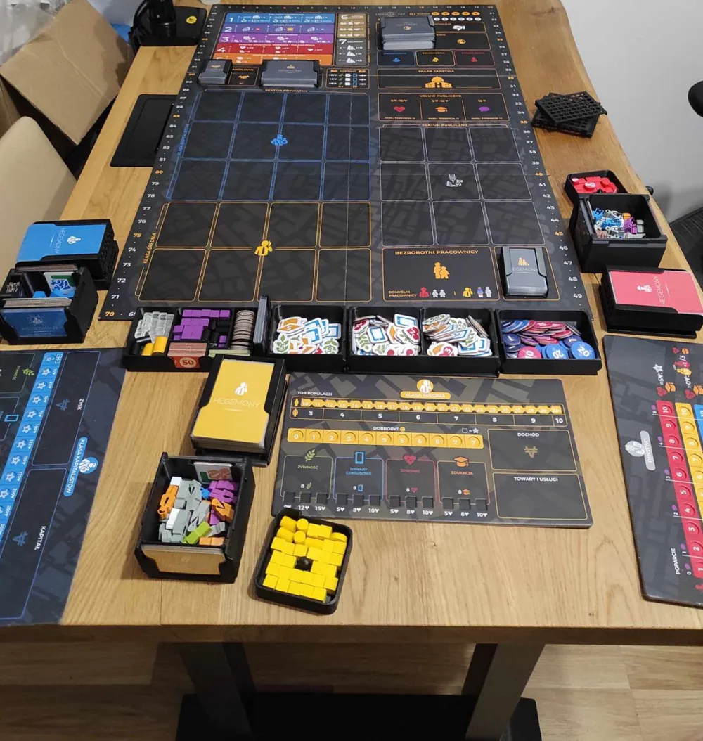 Hegemony Board Game + 2 exp Insert / Organizer by Sortirus MakerWorld: Download Free 3D Models