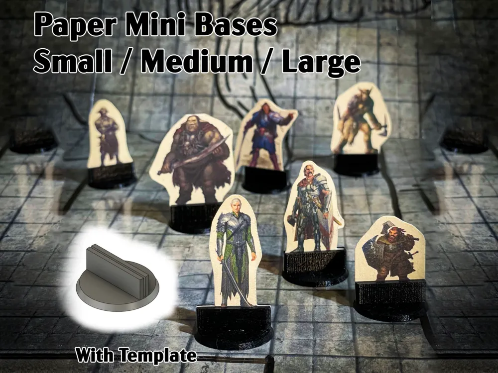 DnD Paper Mini Bases - Free 3D Print Model - MakerWorld