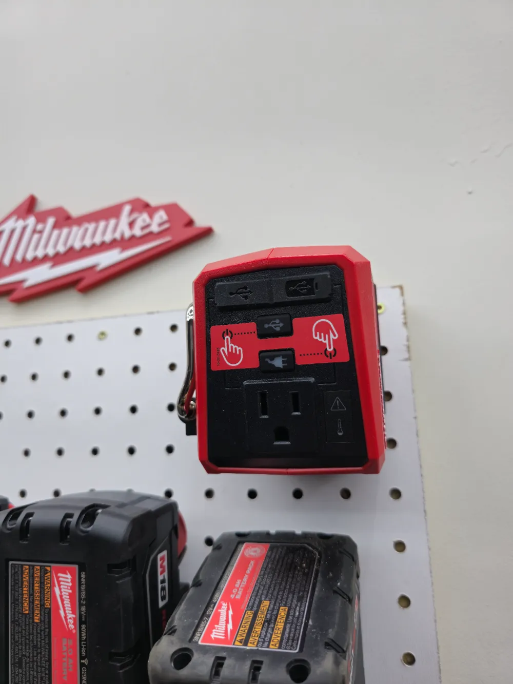 Milwaukee M18 Peg Board Tool Holder by cmattMakerWorld: Download Free 3D Models