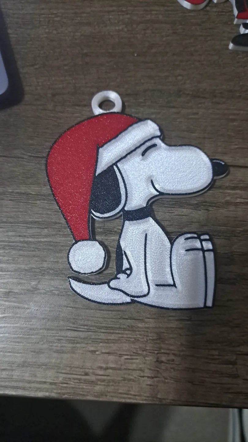Snoopy Christmas ornament by monica__pto - MakerWorld