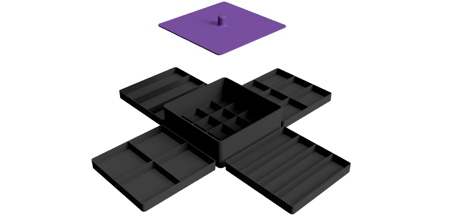 Jewellery Box with 3 Layer by Tinker.fun MakerWorld: Download Free 3D Models