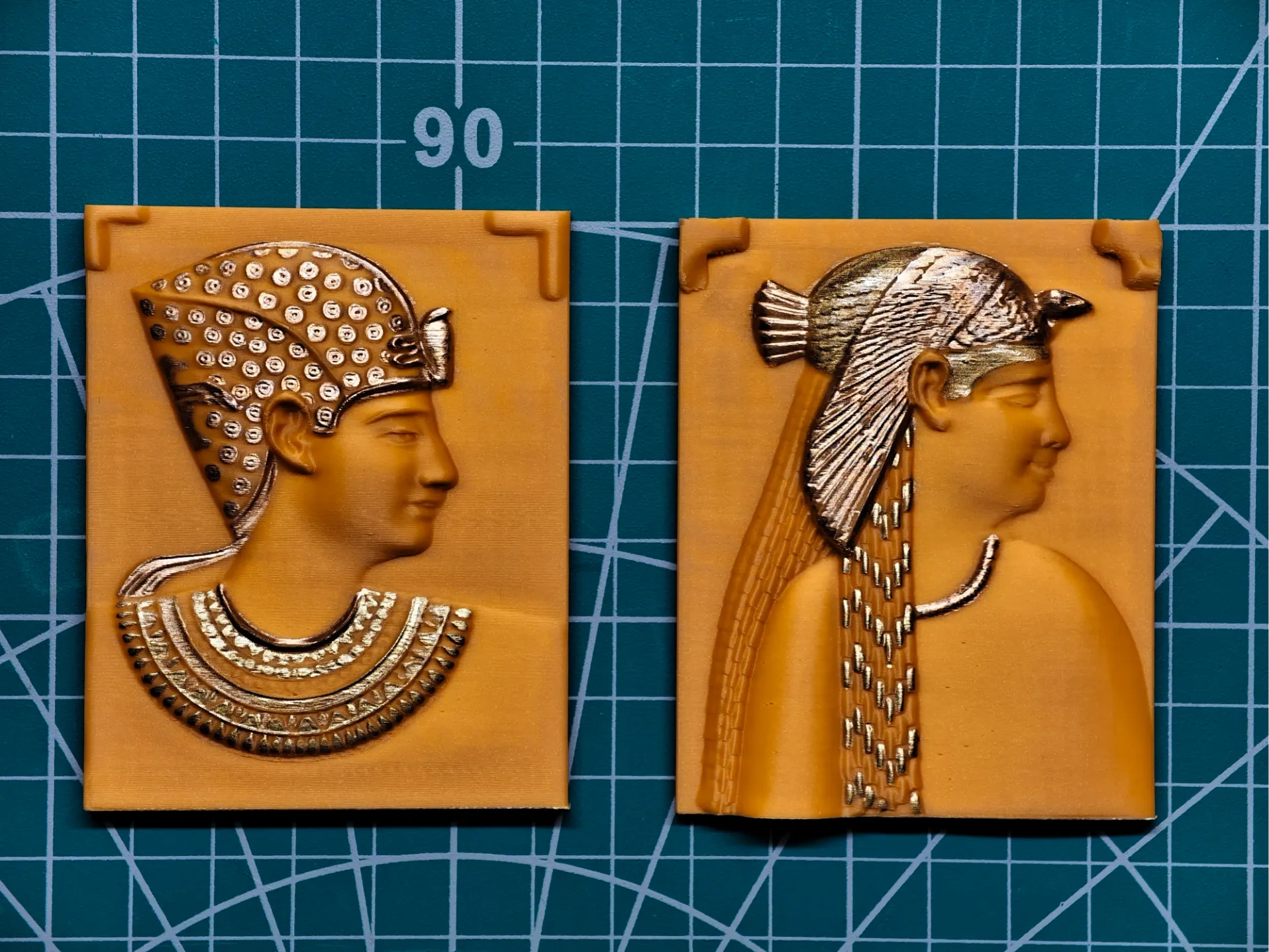 Ancient Egyptian Head Relief Fridge Magnet by claudemit - MakerWorld