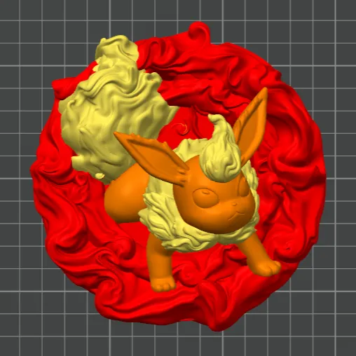Flareon Pokemon Fridge Magnet or Wall Decoration by ABC3D - MakerWorld
