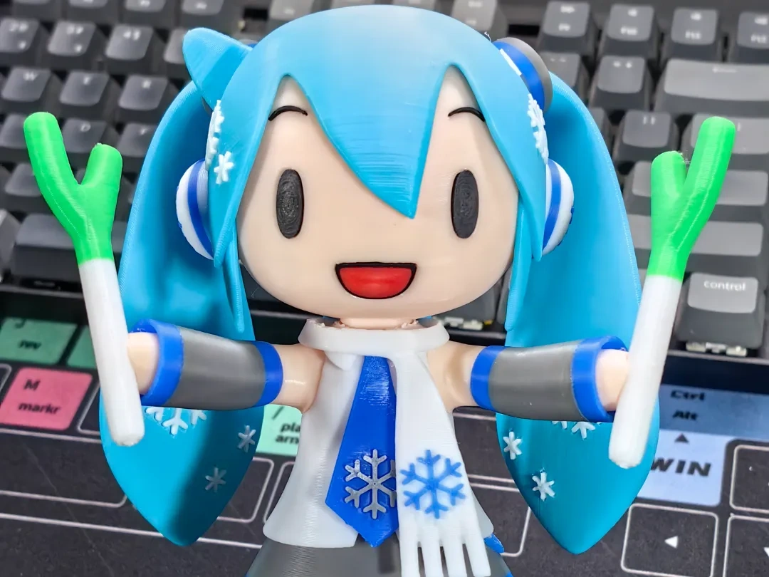 Hatsune Miku fufu 11 snow by 捕鱼悦 - MakerWorld