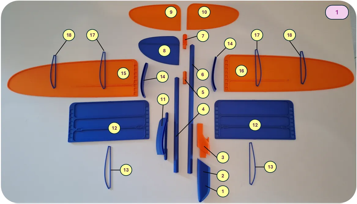 Free-flight glider "Albatross" by Arty_SC MakerWorld: Download Free 3D Models