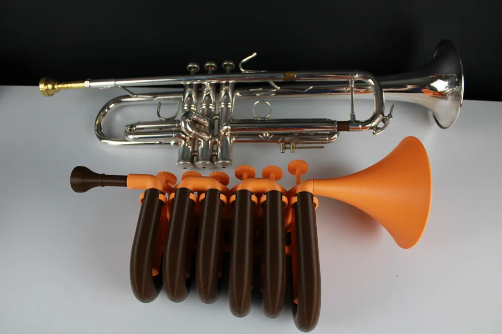 Overly-Complicated Trumpet (3d printed!) - project by GCV3D MakerWorld ...