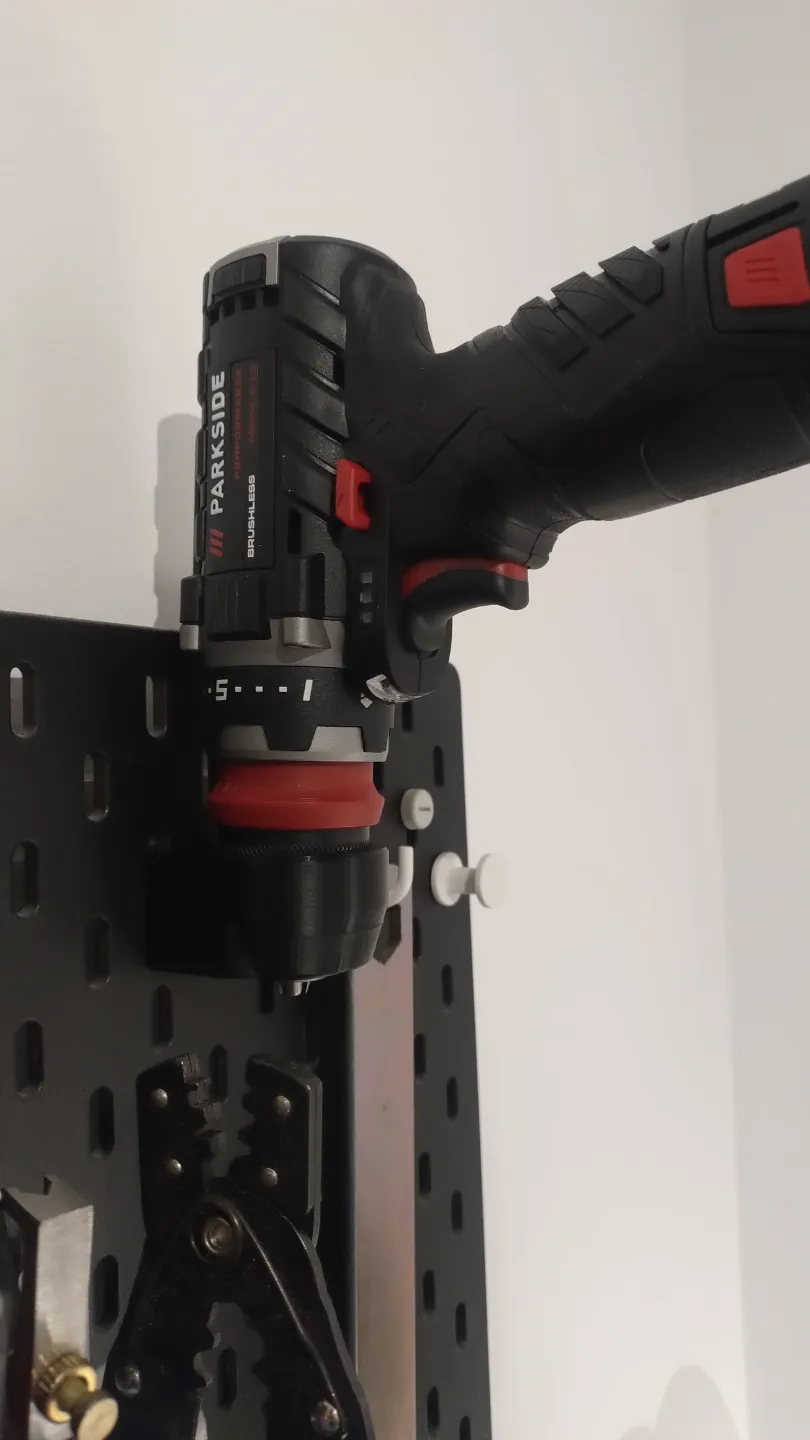Mount for the Parkside X12V Team Drill IKEA SKADIS Remixed by ...