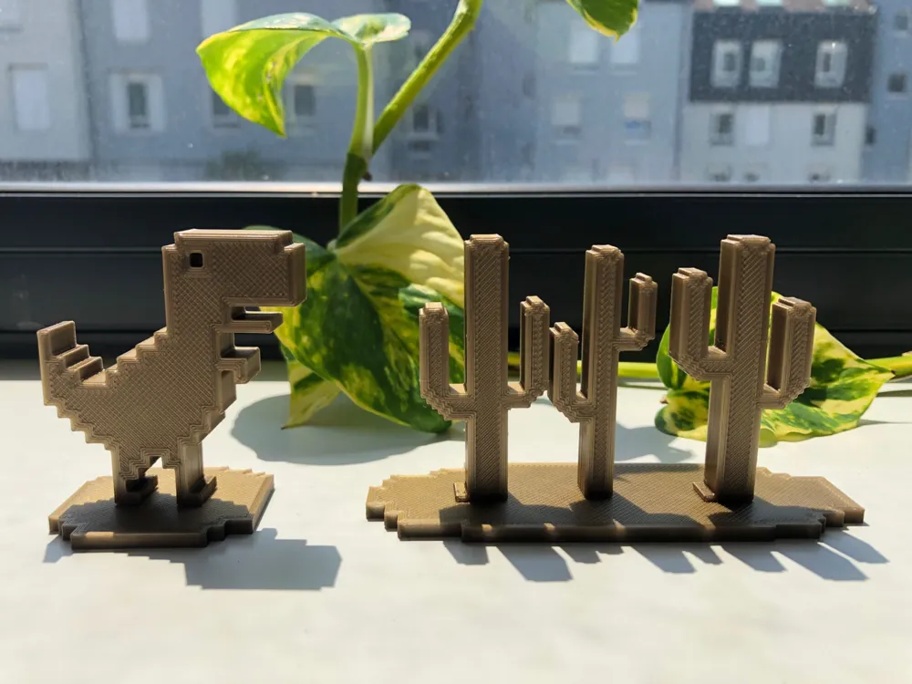 T-Rex Run - Google Chrome Offline - Free 3D Print Model - MakerWorld